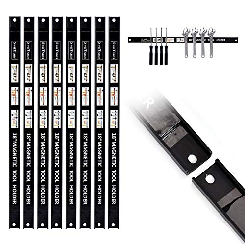 Magnetic Tool Holder 18 Inch 8 Pack Heavy Duty Magnet Tool Bar Strip Rack Wall Mount Black¡