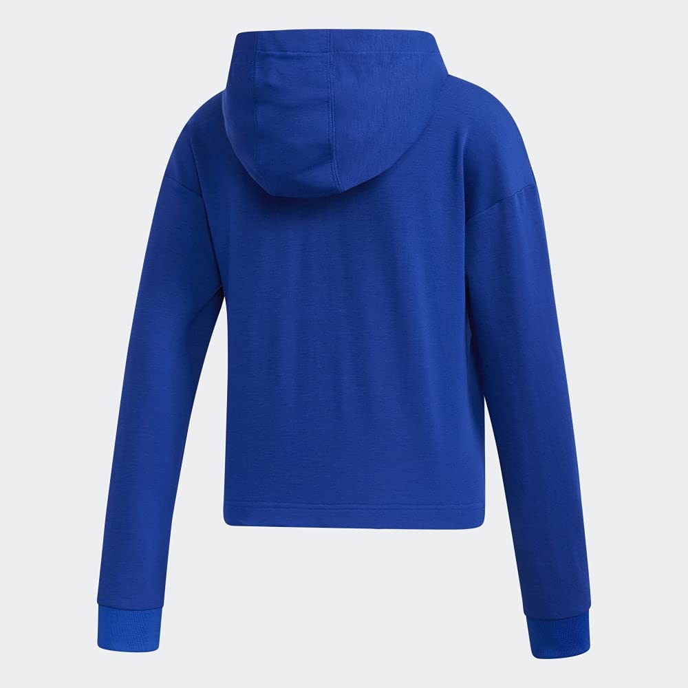 adidas womens Farm Hooded Track Top Team Royal Blue/White Large