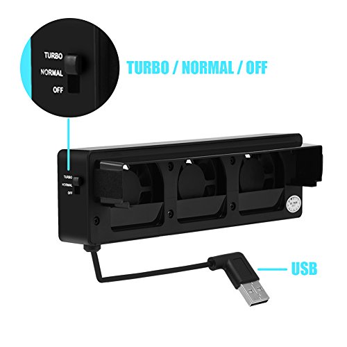 Bewinner Cooling Fan for Nintendo Switch, USB Cooling Fan Base Stand Dock with 3 Cooling Fans Cooler Holder Bracket for Nintendo Switch Game Console, External Cooling Fan