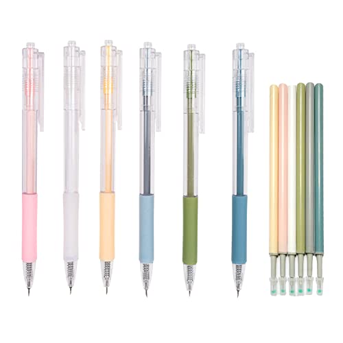 6pcs Knife Pens Craft Cutting Tools with BONUS 6pcs Refillable Tungsten Steel Cutter Head Refills, Retractable Craft Knife Pens Carving Pen Knife for DIY Drawing Scrapbooking Tools.