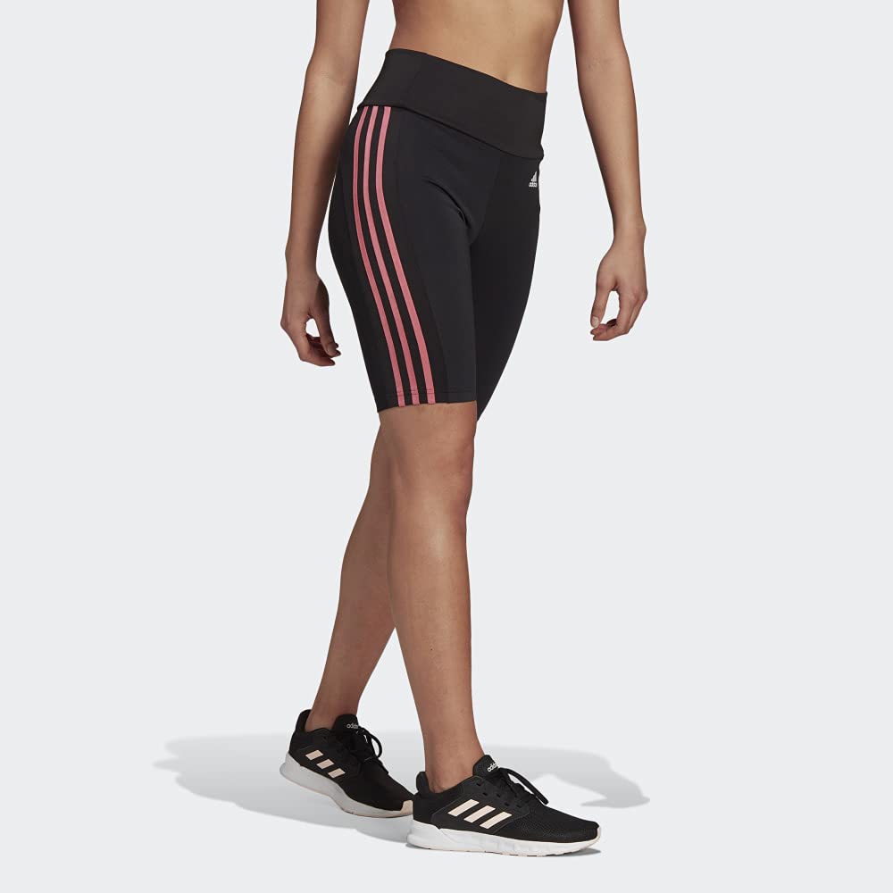 adidas 3-Stripes Short Tights Black/Rose Tone SM