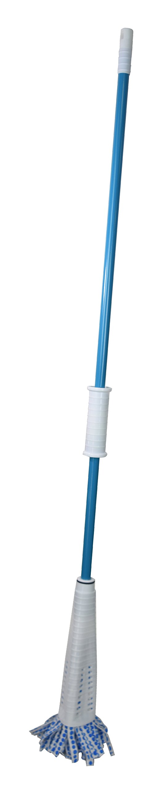 EVERCLEAN Self Wringing Cone Mop - Premium Microfiber Mop Head is Machine Washable with No Slip Hand Grip - Aqua/White (7140)