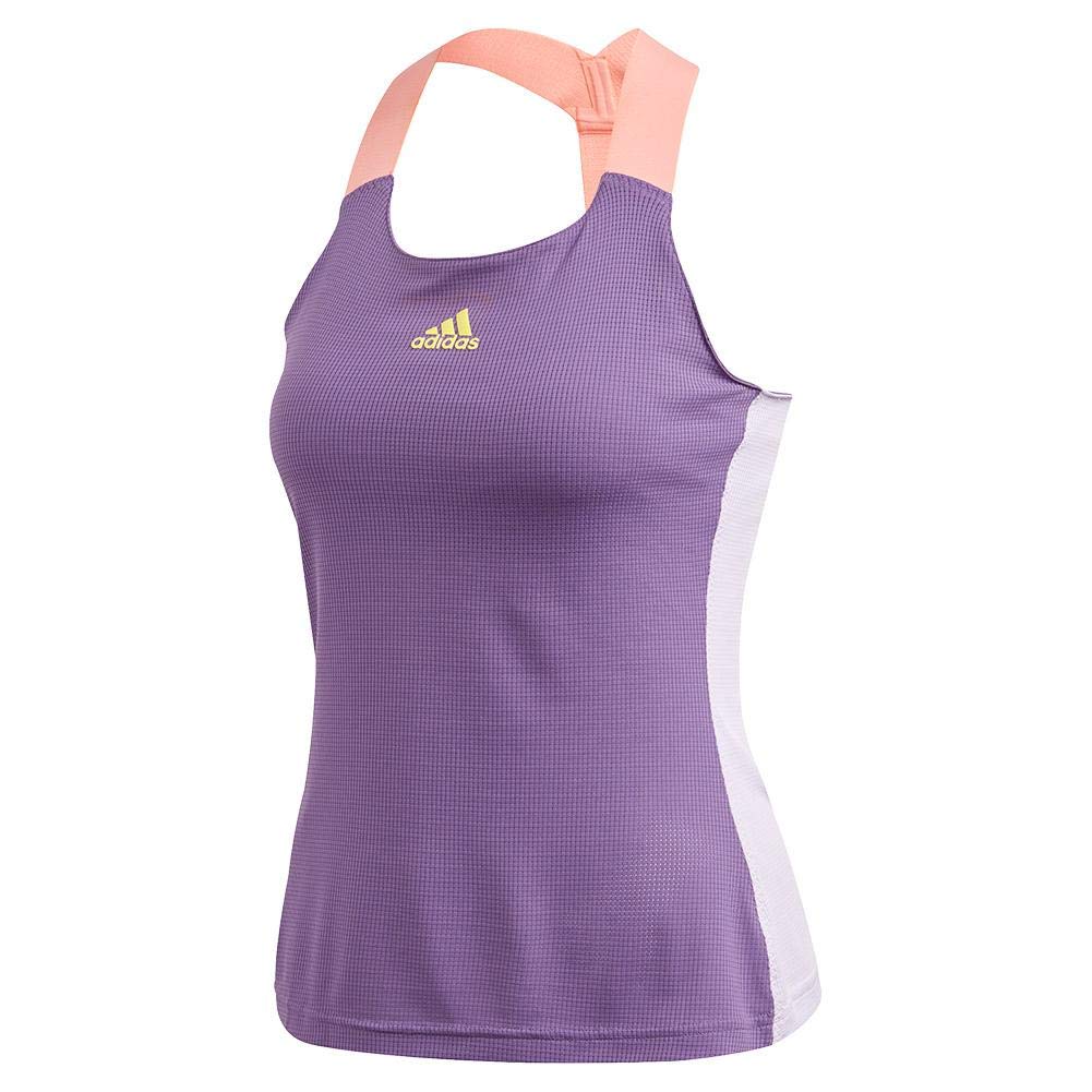 adidas Women's Tennis Y-Tank HEAT.RDY Dark Green/Tech Indigo Large