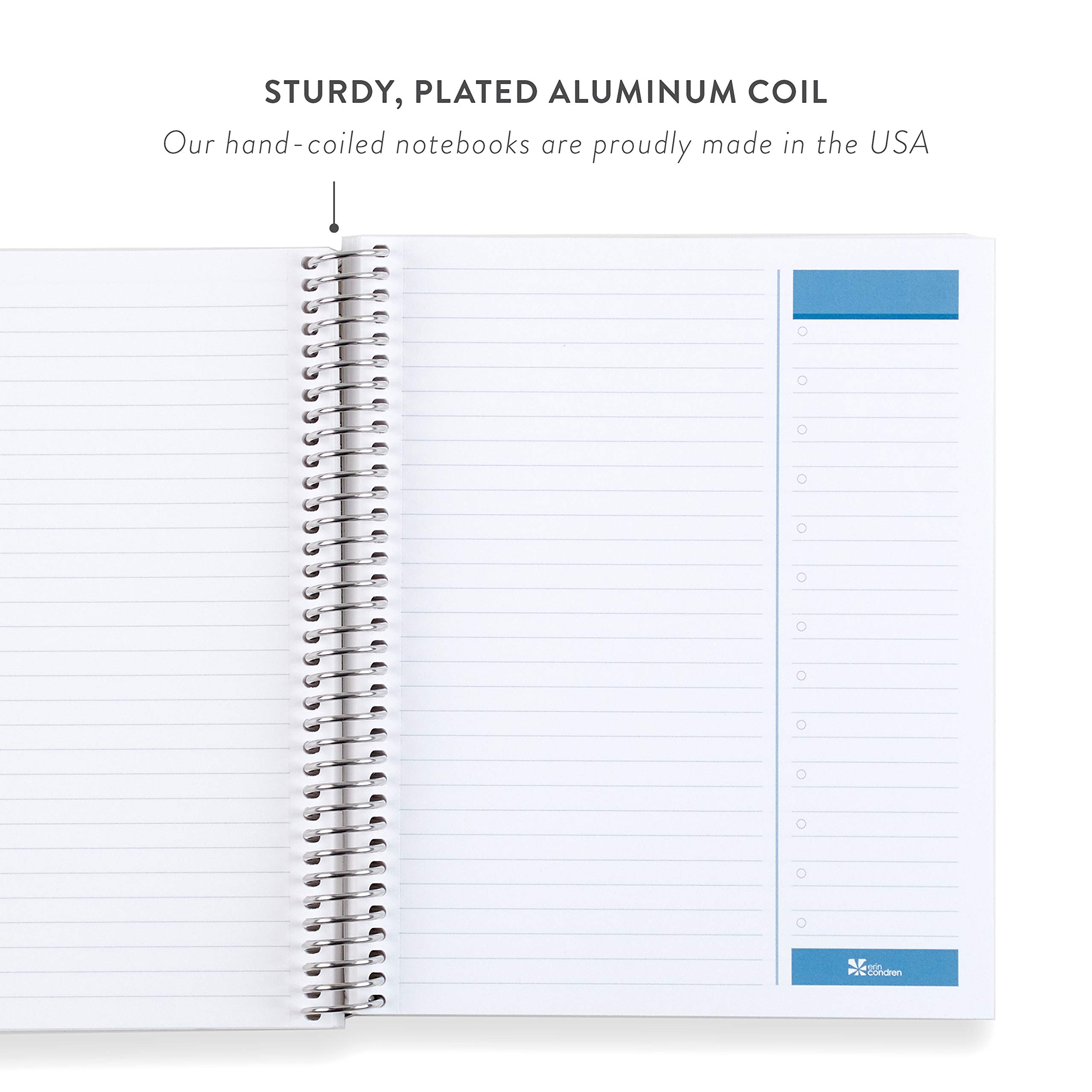 7" x 9" Spiral Bound Productivity Notebook - On Your Way. 160 Lined Page & to Do List Organizer Notebook. 80Lb Thick Mohawk Paper. Stickers Included by Erin Condren.