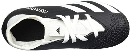 adidas boys Firm Ground Predator 20.4 Soccer Shoe, Black/White/Black, 1.5 Little Kid US