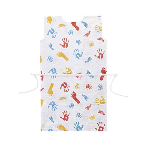Graham Medical 37235 Tiny Tracks Tissue/Poly/Tissue Pediatric Gown, 20" Width, 36" Length (Pack of 50)