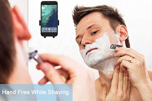 PJYU Phone Holder Wall Mount with 3M VHB Adhesive Strips Phone Charging Holder Compatible for iPhone, Samsung, Smartphone and Most Other Cellphones