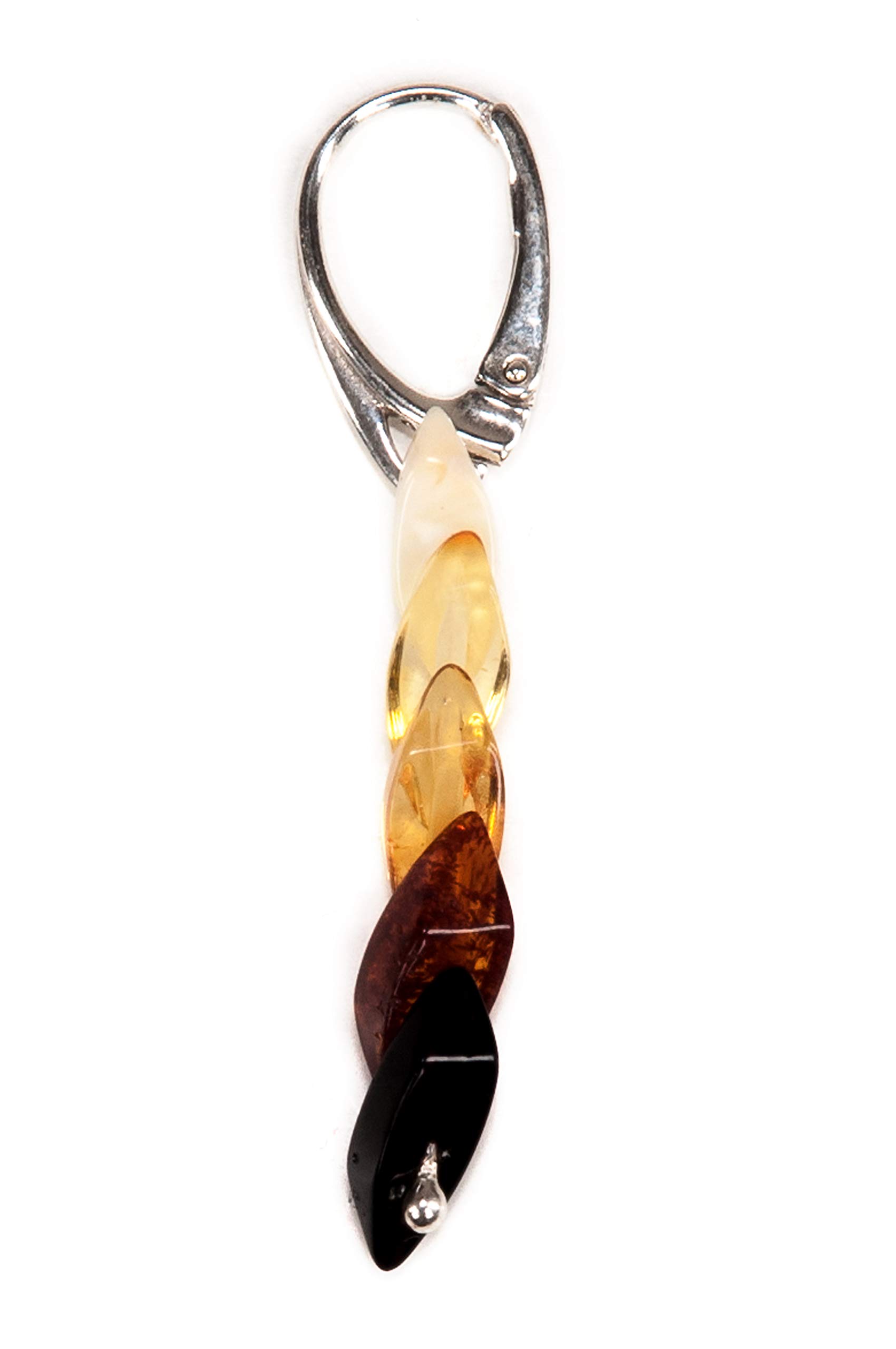 AMBERAGE Natural Baltic Amber Leverback Earrings