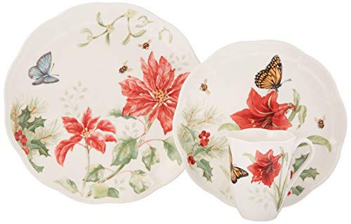 Lenox Butterfly Meadow Porcelain 18-Piece Holiday Dinnerware Set