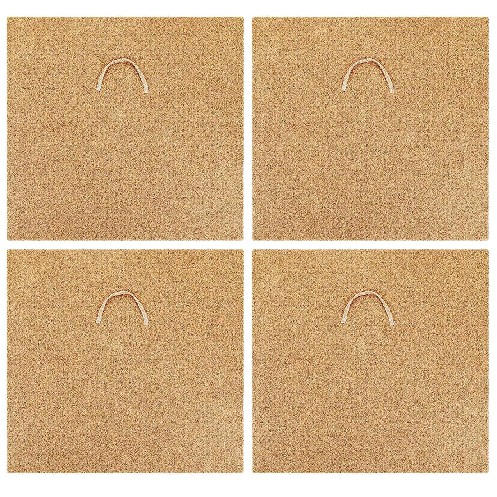 Worm Blanket for Composter, 4Pcs 23.62 * 23.62 inch Worm Blanket, Jute Fibre for Compost Bin Keeps The Worms Dark & Moist & Warm,Worms for Composting Worm Farm Kit