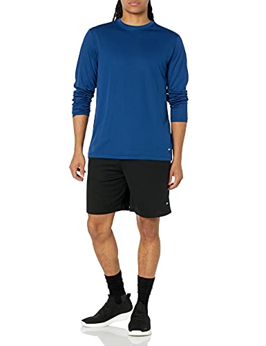 Amazon Essentials Men's Performance Tech Long-Sleeve T-Shirt, Navy, 4X-Large Big