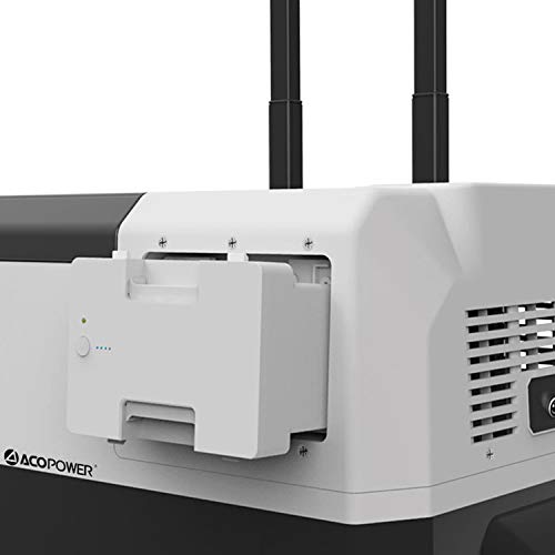 ACOPOWER&LiONCooler 12V Portable Car Refrigerator-52 Quarts/50L,Battery/Solar Panal powered Fridge Freezer with App Control,-4°F-68°F Electric Compressor Cooler for Camping RV Truck and Boat