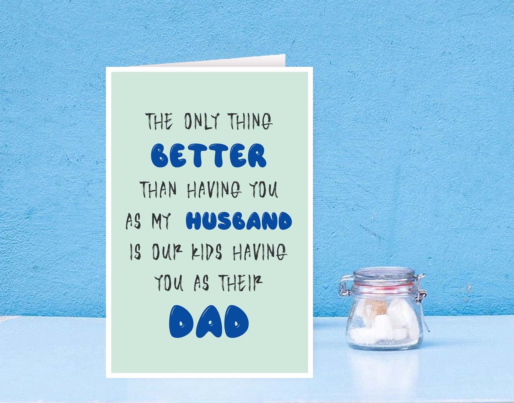 Serviky Sweet Father’s Day Card from Wife, Lovely Best Dad Father’s Day Card for Husband, Novelty Birthday Card for Him