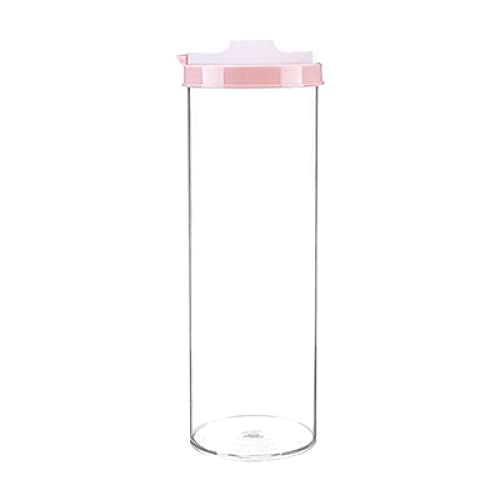 AELFIE Kitchen storage box creative storage jar sealed storage noodles kitchen noodle storage box round pasta storage bucket pink