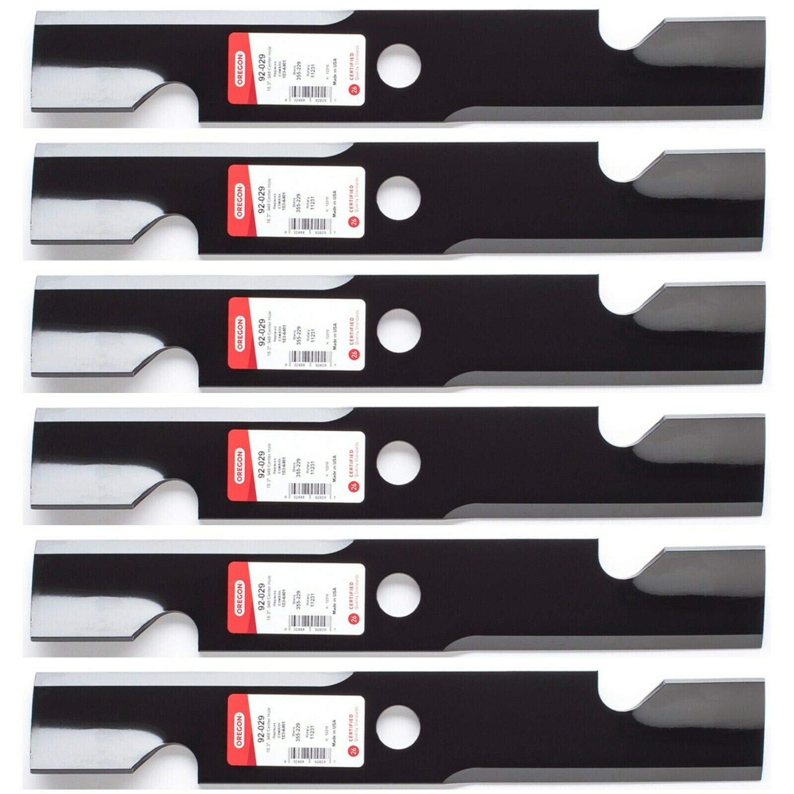 6PK USA Mower Blade for 48" Exmark 103-6381 103-6391 103-6396 103-6401 Toro 109-6872