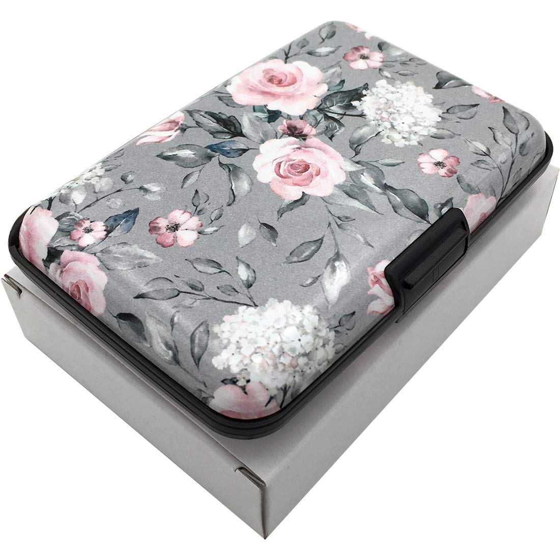 BFL RFID Credit Card Holder for Women or Men, Theft Proof Credit Card Holder, Slim Design Fits in Pocket (Plum blossom)