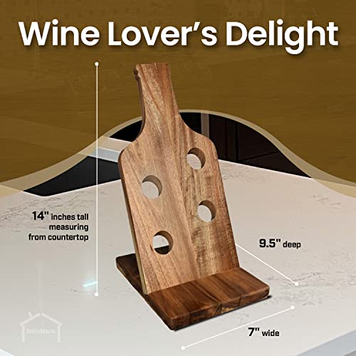 BELLEMARK Countertop Wine Rack - Compact & Stylish Design for Wine Lovers - 4 Bottle Wine Racks Countertop, Wine Rack Table, Small Wine Rack, and Counter Wine Rack