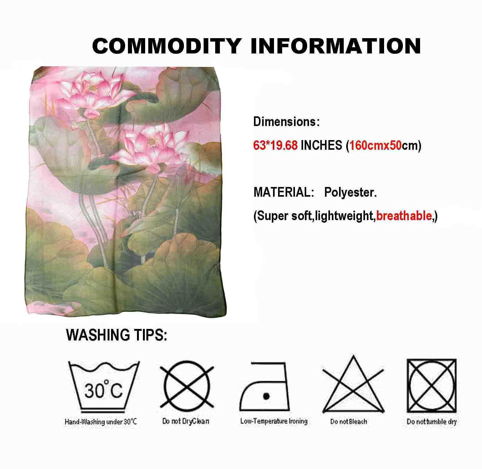 Acotavie Scarfs for Women Lightweight Print Floral Pattern Scarf Fashion Scarves Sunscreen Wraps Shawls (U&62)