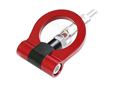 iJDMTOY Red Track Racing Style Tow Hook Ring Compatible with Volkswagen: 2011-2018 6th Gen Jetta (MK6), Made of Lightweight Aluminum