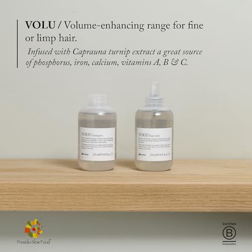 Davines VOLU Shampoo | Volume Shampoo for Fine, Thin Hair Types | Gentle Everyday Volumizing | 8.45 fl oz (Pack of 1)