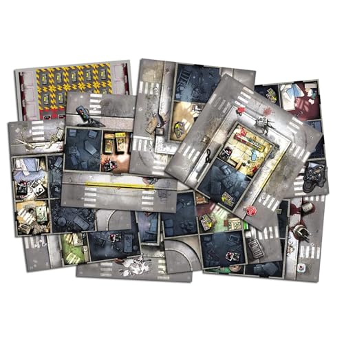 CMON Zombicide 2nd Edition Tiles Set - Enhance Your Board Game Experience! Cooperative Strategy Game with Tabletop Miniatures, Ages 14+, 1-6 Players, 1 Hour Playtime, Made by CMON
