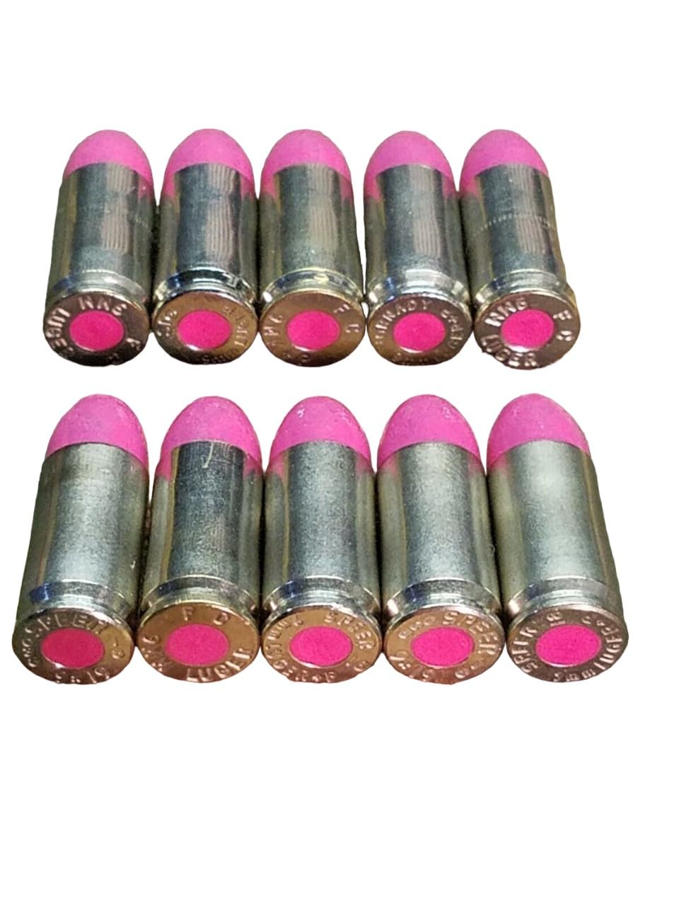 All American Training Rounds 9mm 124gr Dummy Training Snap Caps (Nickel and Pink - Set of 10)