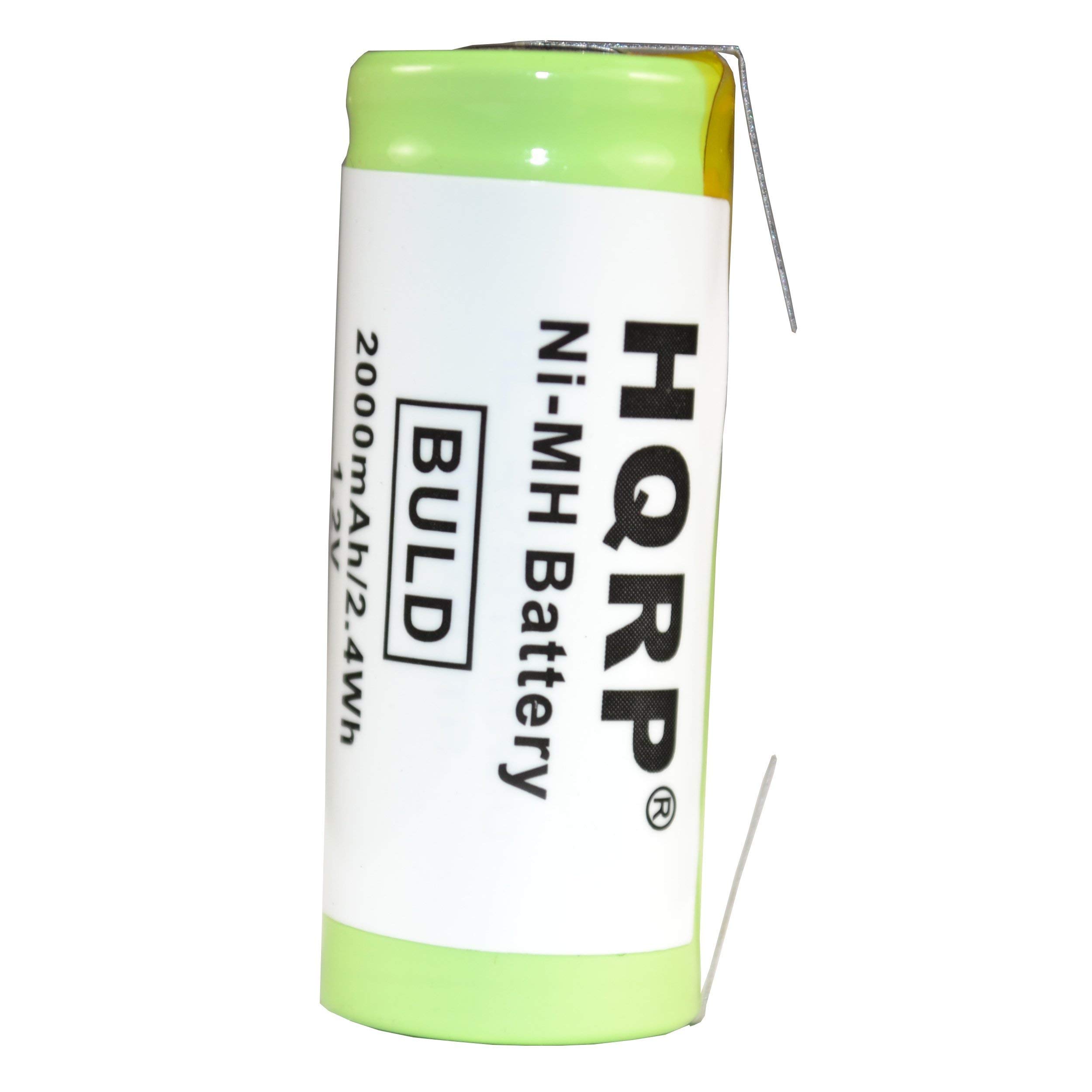 HQRP 42mm Long Battery Compatible with Braun 5000, 3745, 3761, 3762, 5000 Toothbrush Repair 2000mAh Professional Care Triumph Sanyo 346 Sanyo346