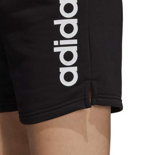 adidas Essentials Women's Linear Logo Slim-Fit Shorts , Black/White, Small