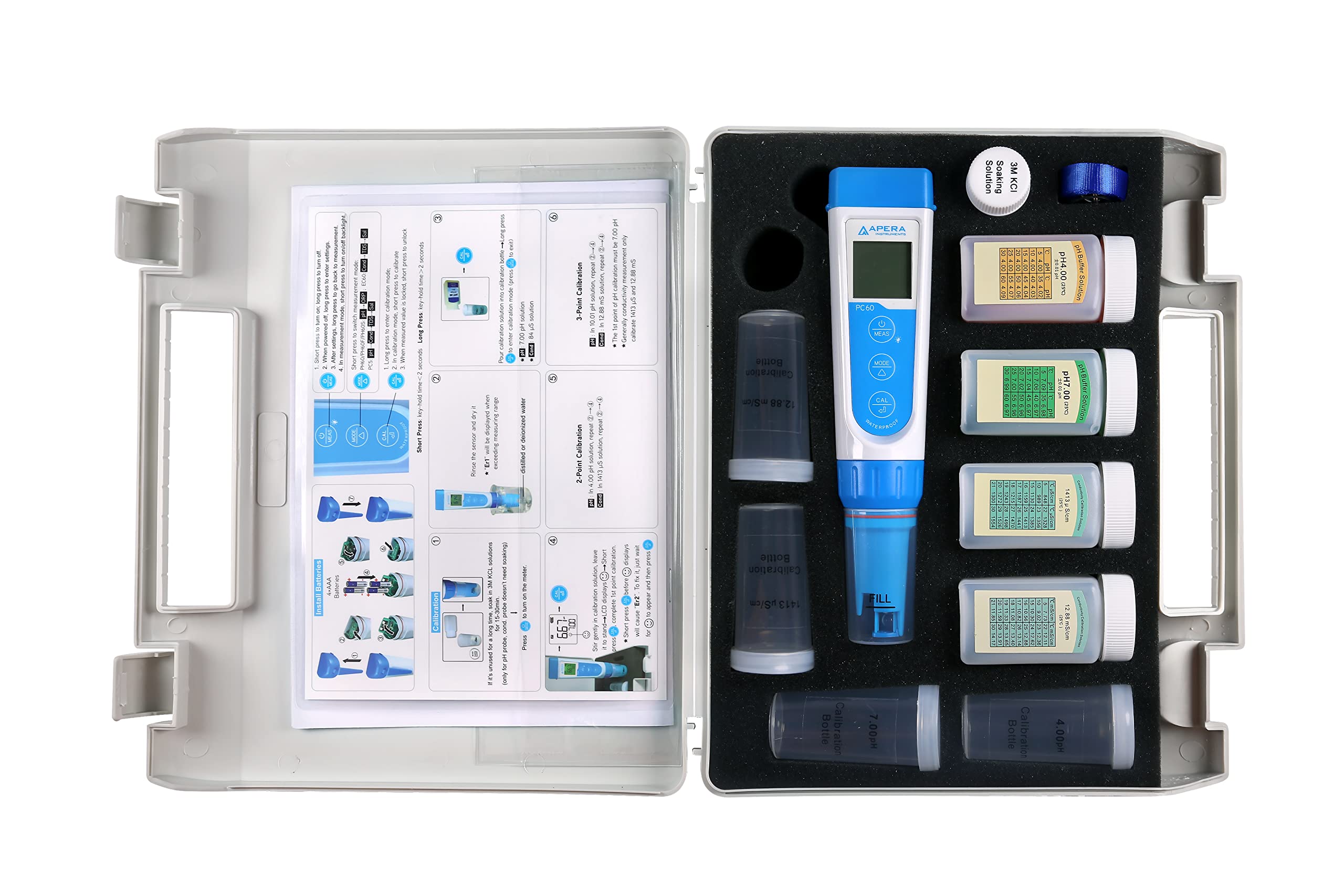 Apera Instruments Water Quality Tester Bundle - Turbidity Meter + pH/EC/TDS/Salinity Multi-Parameter Pocket Tester Kit