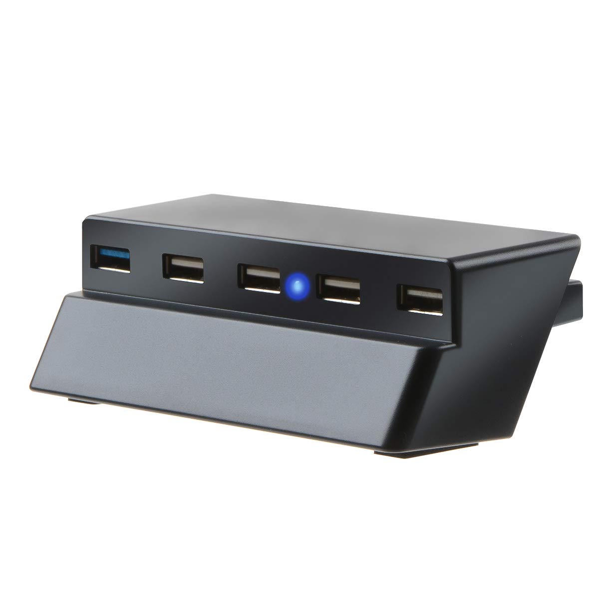 5 Port USB HUB for PS4 Slim Only, VSEER USB 3.0/2.0 High Speed Charger Controller Splitter Expander for PS4 Slim