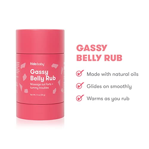 Frida Baby Fart Freeing Essentials | Includes Windi and Gassy Belly Rub for Safe, Natural, and Instant Gas and Colic Relief for Infants and Babies