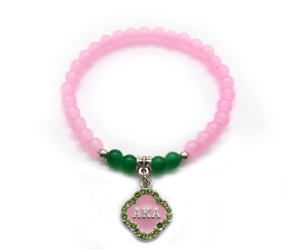 Akash Bracelet For Women Girls Sorority Gift Pearl Bracelets In Pink Gift Box, One Size