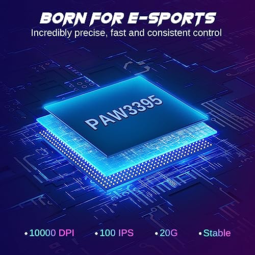 Redragon Wireless Gaming Mouse, Tri-Mode 2.4G/USB-C/Bluetooth Mouse Gaming, 10000 DPI, RGB Backlit, Fully Programmable, Rechargeable Wireless Computer Mouse for Laptop PC Mac, Black