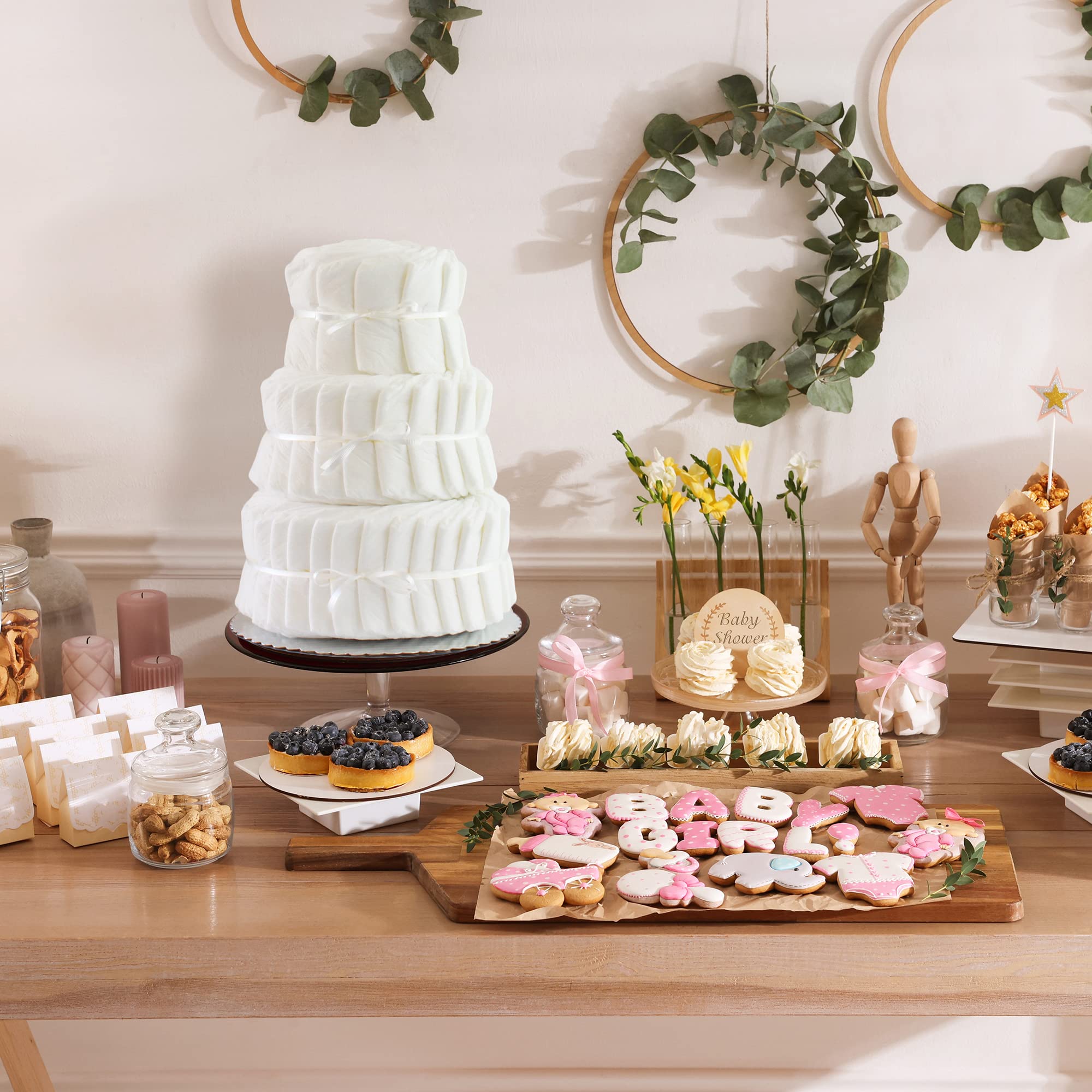 Decorate It Yourself 3 Tier Plain Diaper Cake-60 Diapers