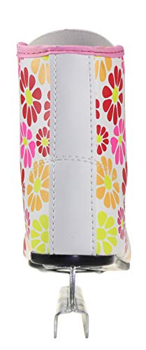 American Athletic Shoe Girl's Little Rocket Double Runner Ice Skate, White, 8