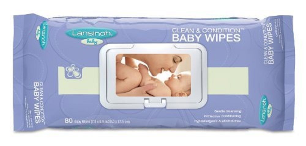 Lanisinoh Clean and Conditioning Cloth Baby Wipes 80 Count (3 Pack)