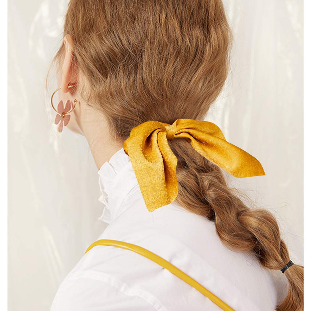 Ondder Hair Scrunchies for Women: Cute Bow Ribbon Elastic Hair Bands, Ponytail Holders and Hair Accessories