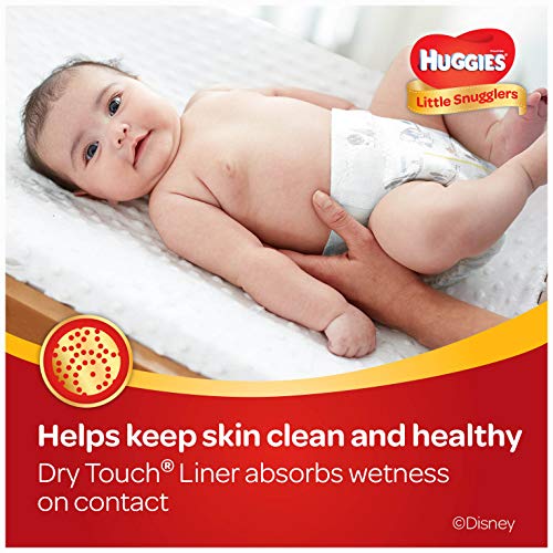 Huggies Little Snugglers Baby Diapers, Size 3, 162 Count, Unscented, Hypoallergenic, DryTouch Liner, Pocketed Waistband, Wetness Indicator, Double Grip Strips