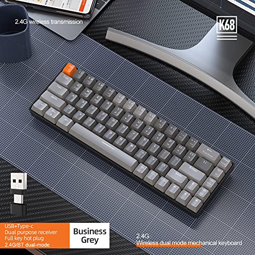 Akloker Bluetooth-Compatible 5.0 Gaming Keyboard Dual-Mode Gaming Keyboard Wireless Ergonomic Portable Travel for Computer PC