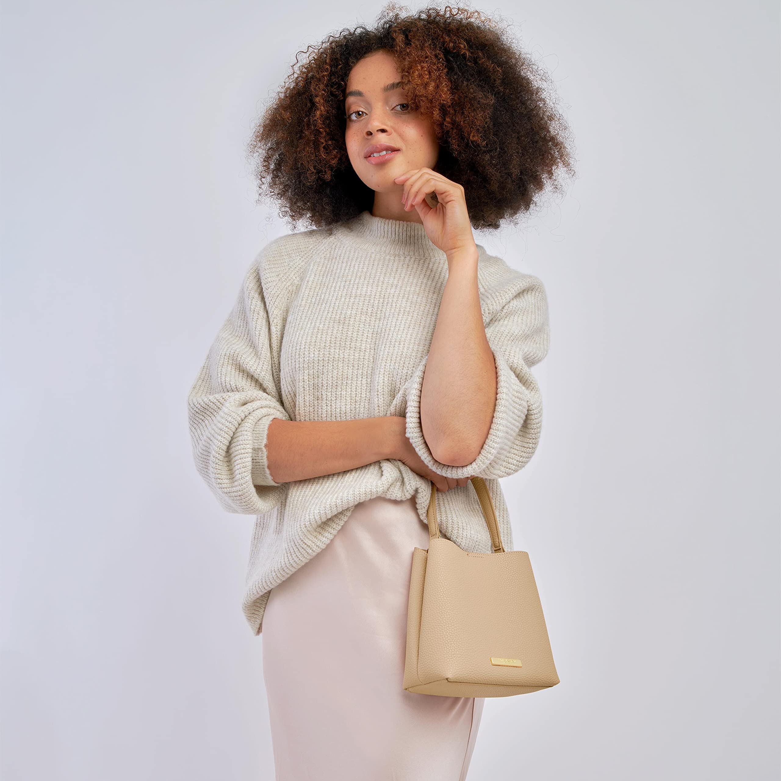 KATIE LOXTON Lucie Womens Vegan Leather Adjustable Detachable Strap Crossbody Pale Pink