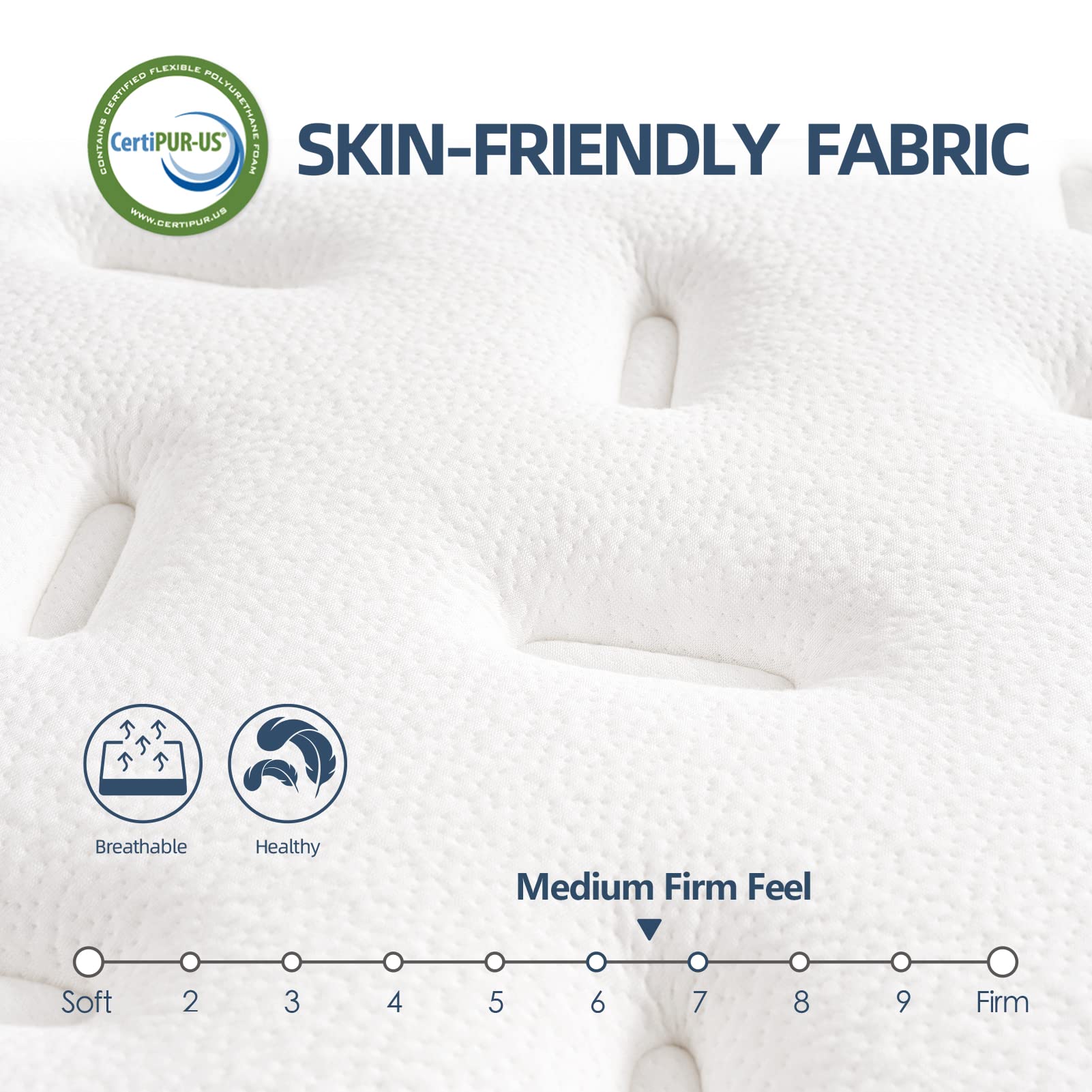 Twin XL Mattress, DIGLANT 10 Inch Hybrid Tight Top Mattress, Memory Foam Pocket Spring Mattress Sleep Supportive & Pressure Relief, Medium Firm Feel Mattress in a Box, CertiPUR-US Certified