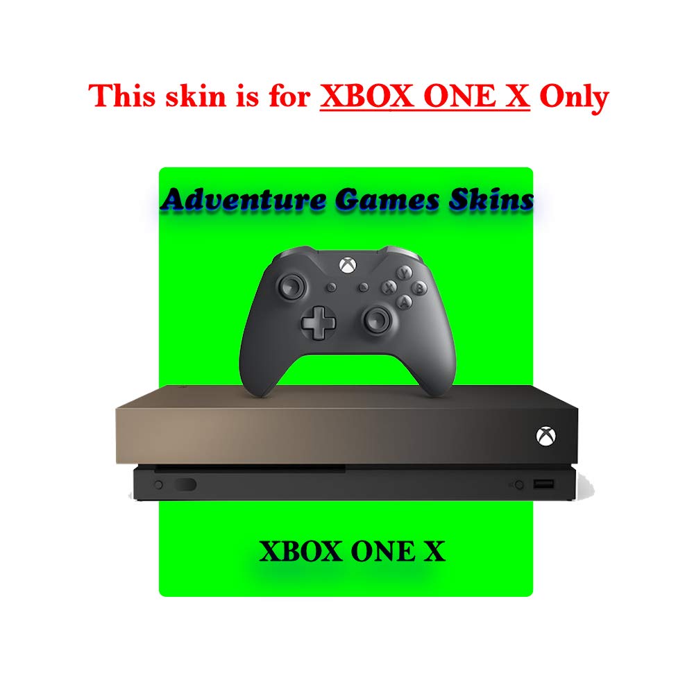Adventure Games - Tiger - Vinyl Console Skin Decal Sticker + 2 Controller Skins Set - Compatible with XBOX ONE X gaming console systems