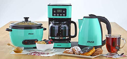 IMUSA USA GAU-80113T 1.5 Quart Teal Slow Cooker with Glass Lid