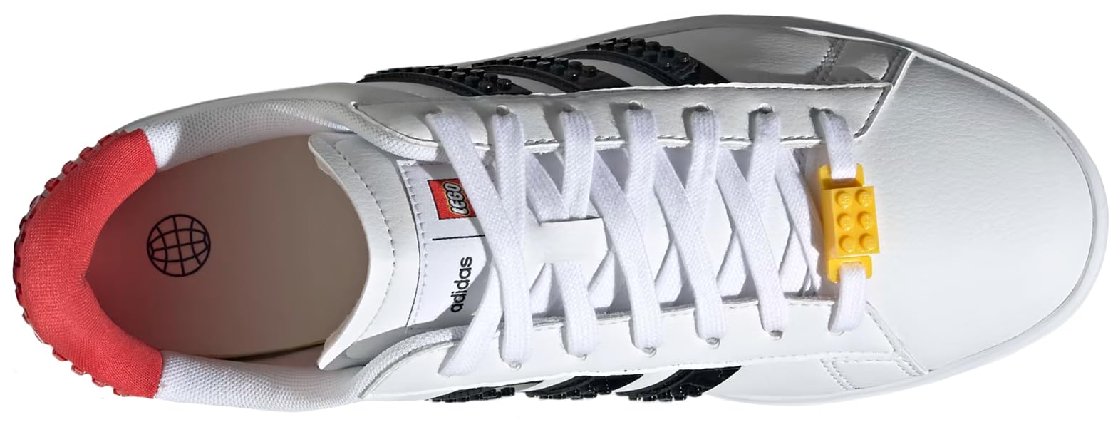 adidas Men's Grand Court x Lego® 2.0 Shoes, Future White/Core Black, 11 M US