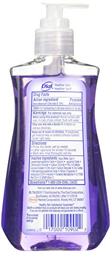 Dial Lavender & Twilight Jasmine Antibacterial Hand Soap With Moisturizer 7.5 Ounce (2 Pack)