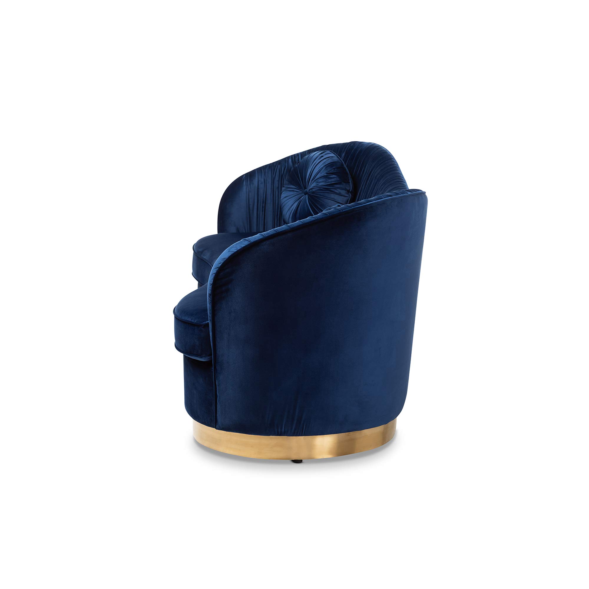 Baxton Studio Sofas, Royal Blue/Gold
