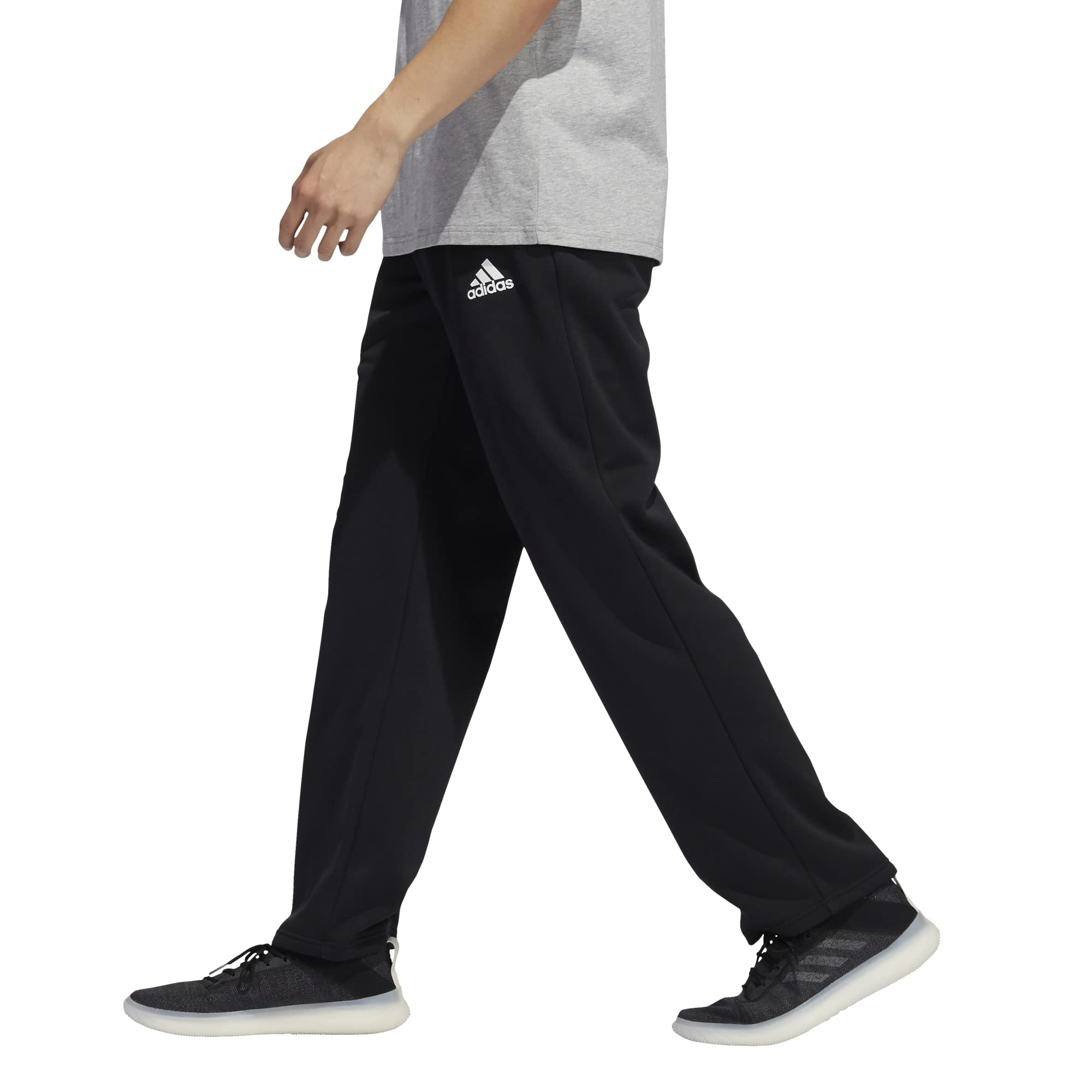 adidas Male Game & Go Open Hem Pants, Black/White , L
