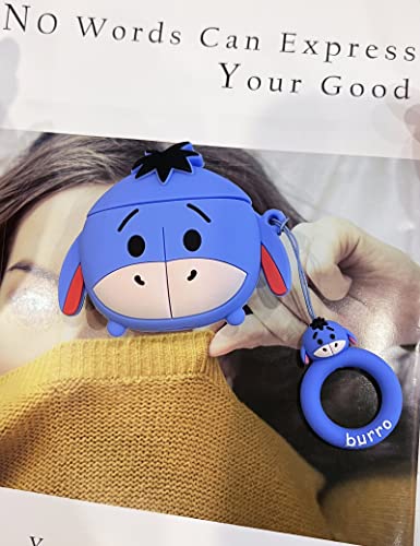 Cartoon Case for Apple AirPods 2/1 AirPods Case Adorable Cover 3D Protective Cases Shockproof Silicone Shell Anti-Fall Cover for AirPods Charging Cute Case (AirPods 2/1, Cute Donkey)