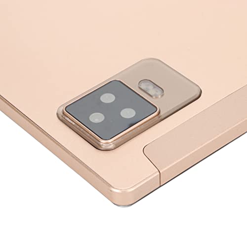 Airshi Gaming Tablet, US Plug 100‑240V 6GB RAM 256GB ROM Octa Core CPU 10.1 Inch FHD Office Tablet for School (Gold)