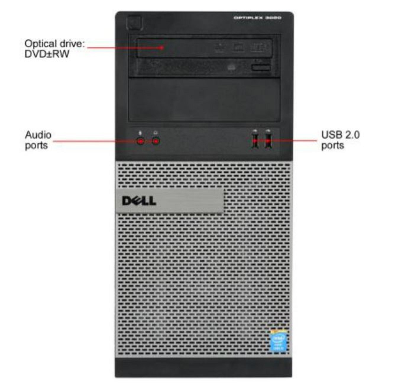 Dell OptiPlex 3020 Desktop 3.2Ghz Intel Core I5 Processor - 8GB RAM - 1TB Hard Drive - DVDRW - Windows 7 Professional
